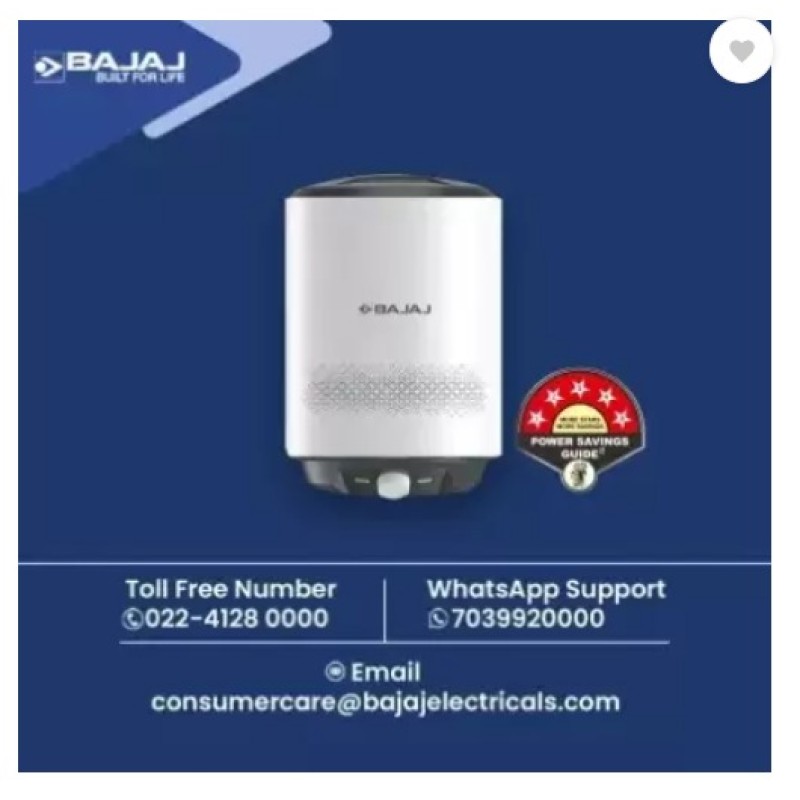 Bajaj 15 L Storage Water Geyser (Bajaj Sheild Series Immorto 15L, White ...