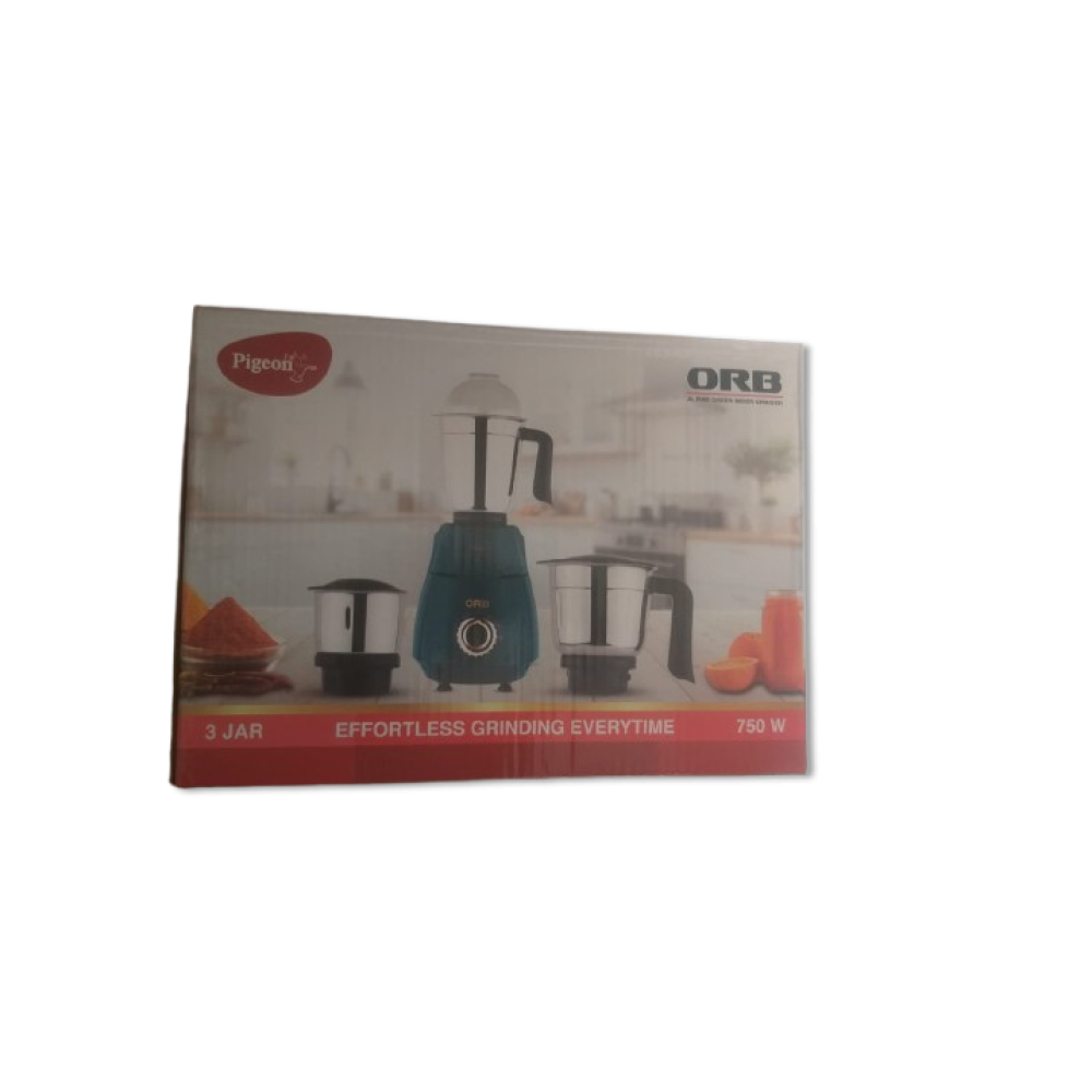 Pigeon ORB 750 W Mixer Grinder (3 Jars,Alpine Green)