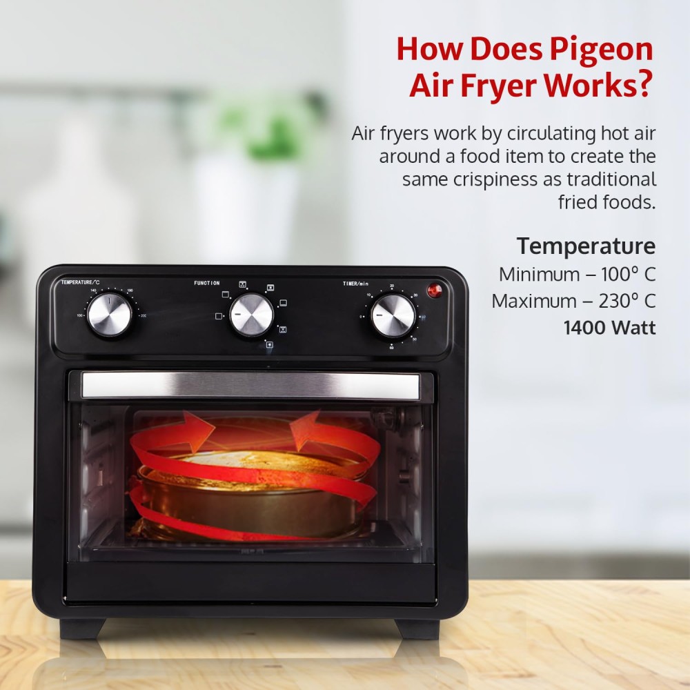 Pigeon Air Fryer Oven 25L 2-in-1 Appliance (OTG + Airfryer) 1400 Watts ...