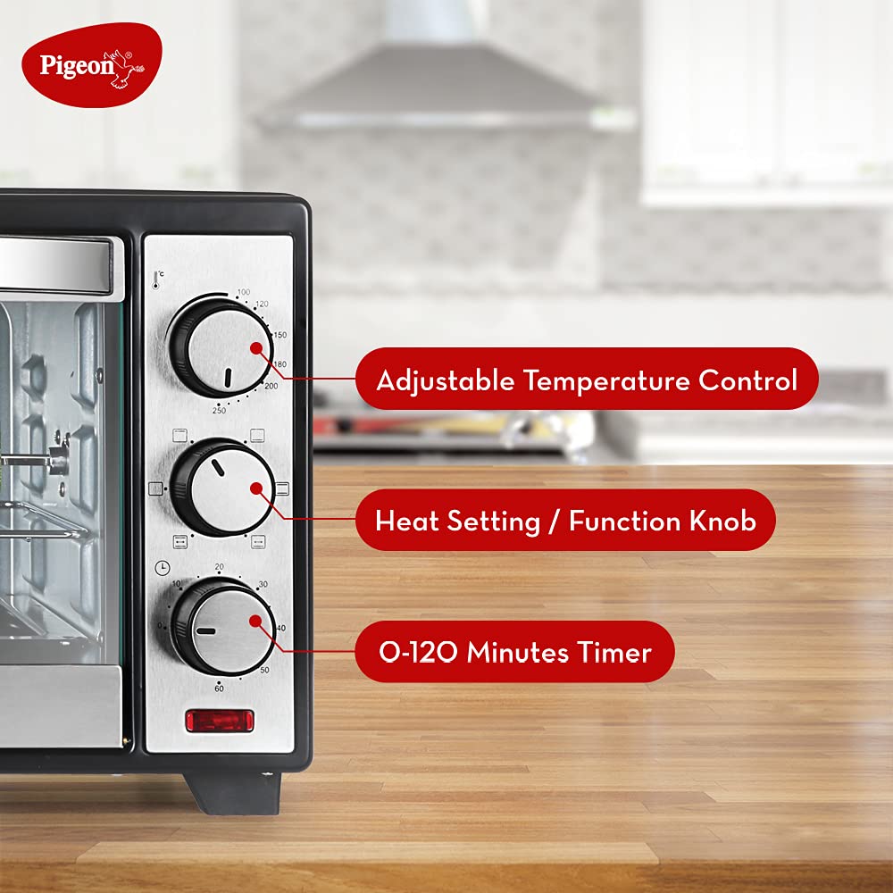 Pigeon Electric Oven 20 Liters OTG with Grill and Rotisserie, Oven ...