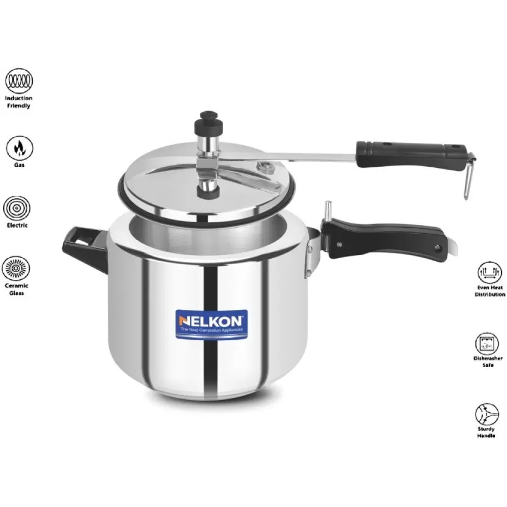 Nelkon Swera 2 Ltr Induction Bottom Pressure Cooker & Pressure Pan ...