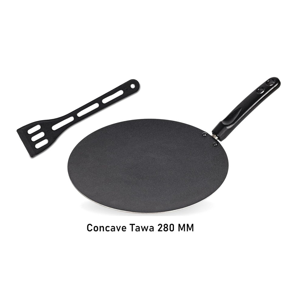 Nelkon Nonstick Duo Pack Dosa Tawa 255 mm & Mini Uttappa 200 mm Gift ...