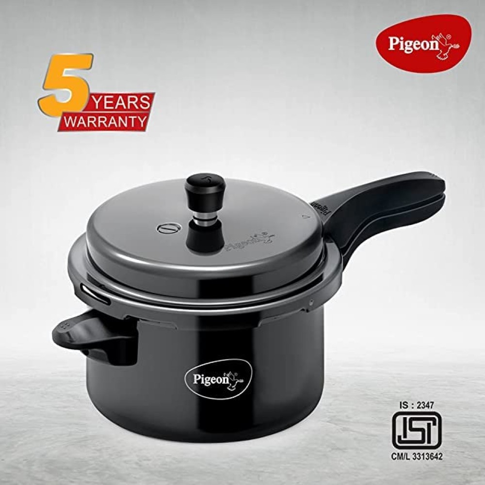 Pigeon Aluminium Titanium Pressure Cooker Hard Anodised with Outer Lid ...