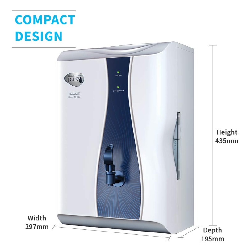 Pureit Classic G2 Mineral RO + UV 6 Stage Table Top/Wall Mountable ...
