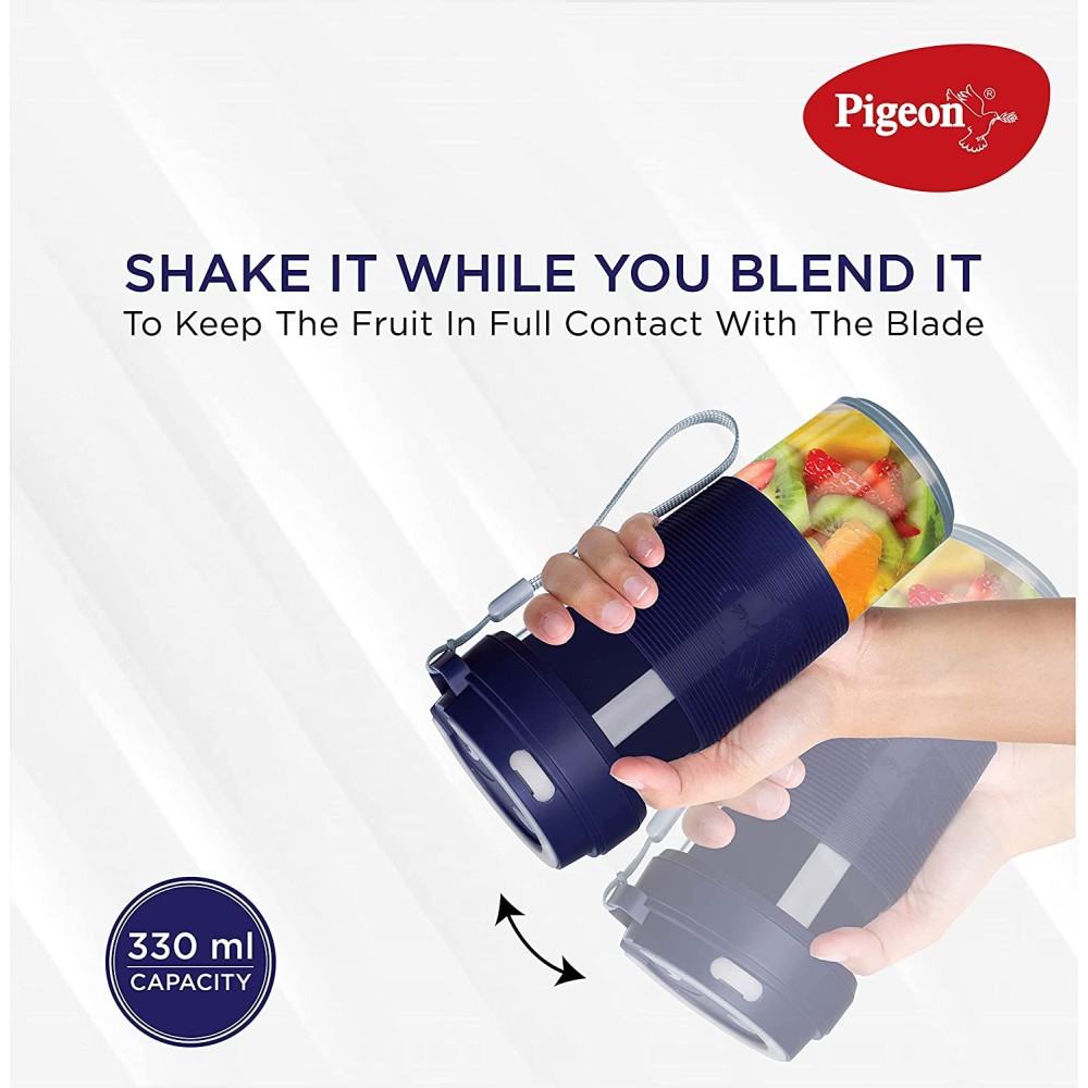 Pigeon Blendo USB rechargeable Personal Blender for Smoothies,Shakes with Juicer Cup Jar,330 ml ...